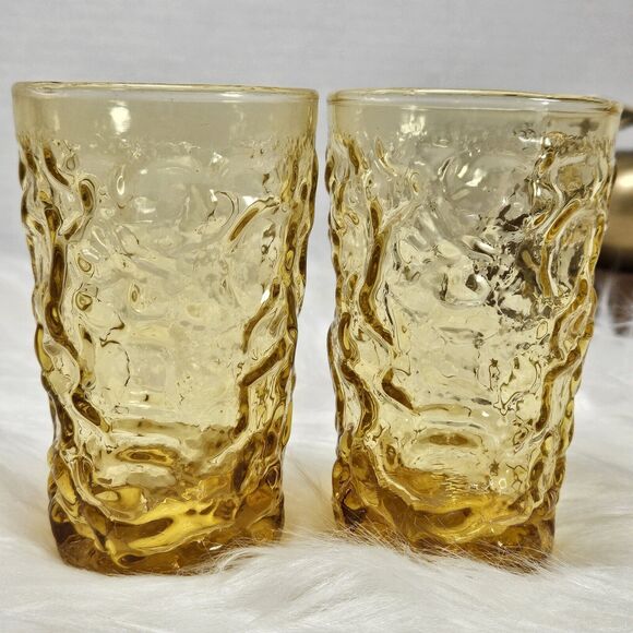 Anchor Hocking Dining Vintage Anchor Hocking Honey Gold Crinkle